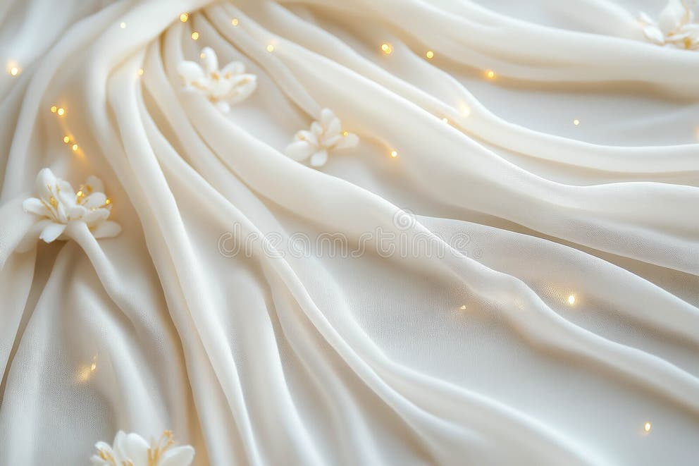 Wedding Background with Light Bridal Textile Stock Illustration ...