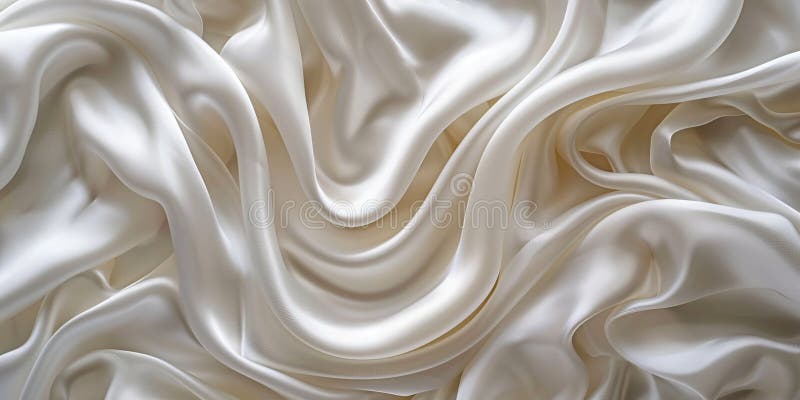 Wedding Background with Light Bridal Textile. Wrinkles and Folds Form a ...