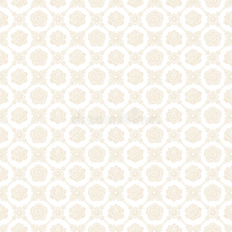 Wedding Background with White Roses and Pearls. Stock Vector ...