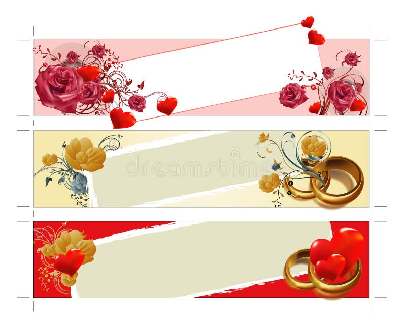 Wedding banners stock illustration. Illustration of complimentary ...
