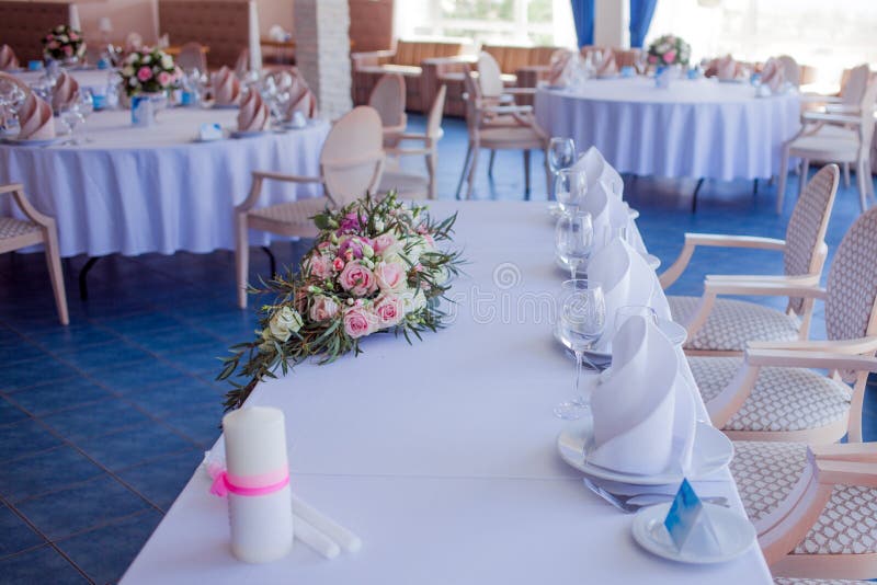 Wedding Banquet, Small Restaurant in a Maritime Style, Round Tables ...