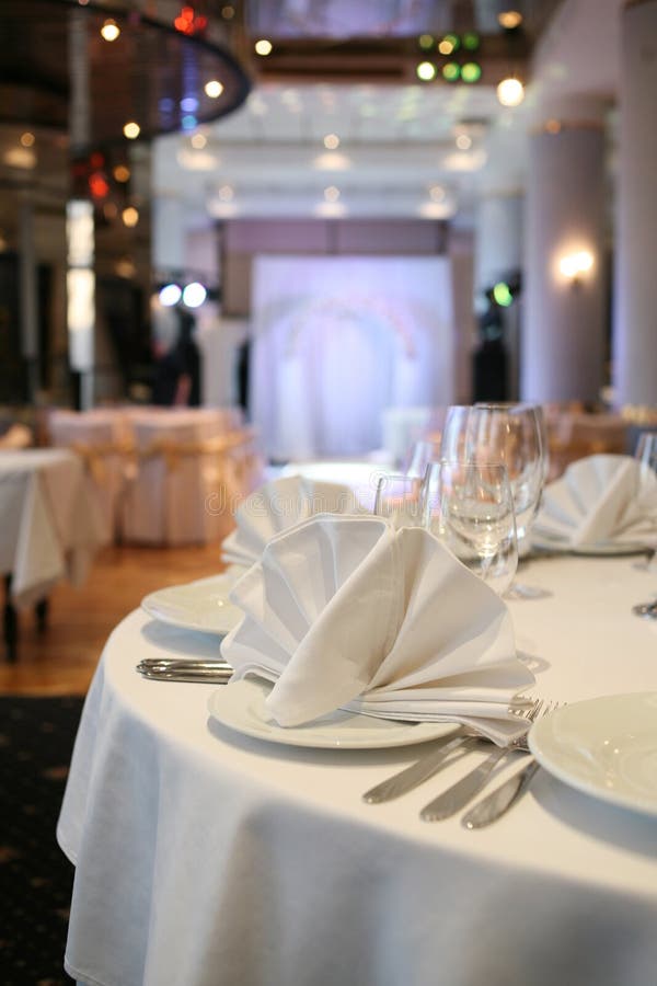 Wedding. Banquet Table in the Restaurant Stock Photo - Image of service ...
