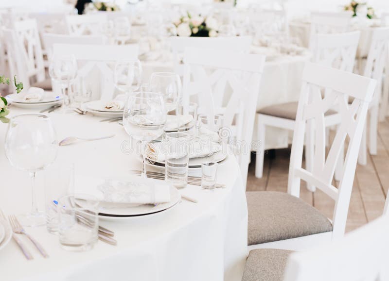 Table Set for Wedding Banquet Stock Image - Image of fancy, birthday ...