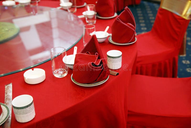 Chinese Banquet Table Setting. Stock Photo - Image of banquet, china ...