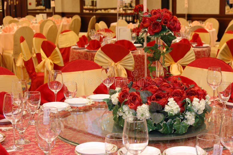 Wedding Banquet Table Setting Stock Image - Image of proper, chopstick ... Wedding Banquet Table Setting Stock Image - Image of proper, chopstick ...