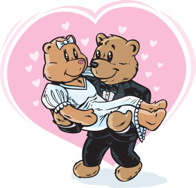 Wedding bears stock vector. Illustration of relationships - 32359345