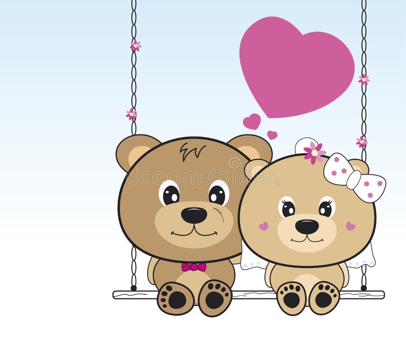 Wedding bears stock vector. Illustration of relationships - 32359345