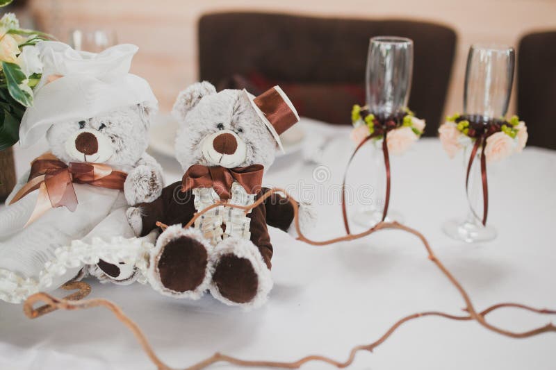 Wedding bears stock photo. Image of celebrate, luxury - 58218488