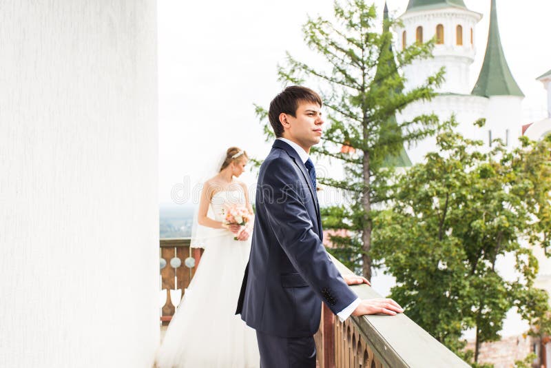 Wedding, Beautiful Romantic Bride and Groom Stock Photo - Image of ...