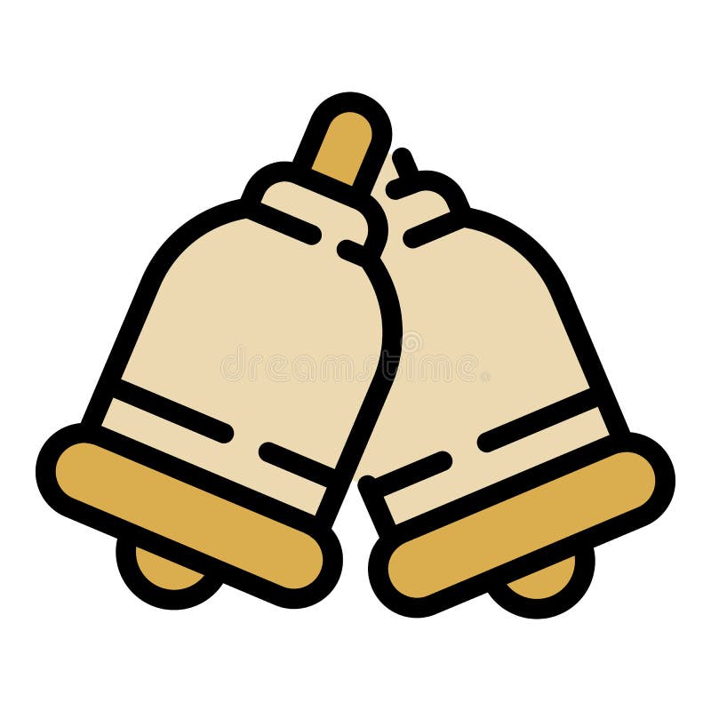 Wedding Bells Icon Color Outline Vector Stock Vector - Illustration of ...