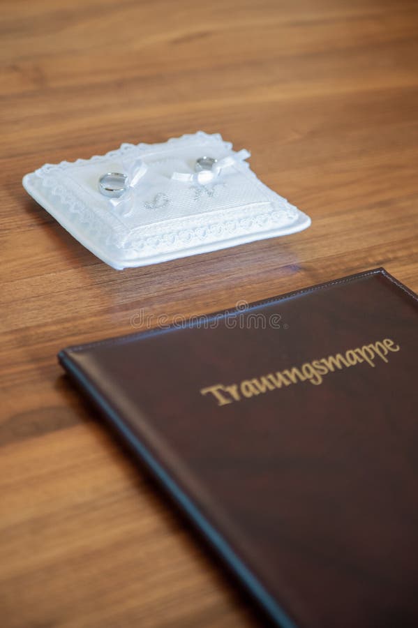 Wedding Book with Rings stock image. Image of cover, tradition - 37993783
