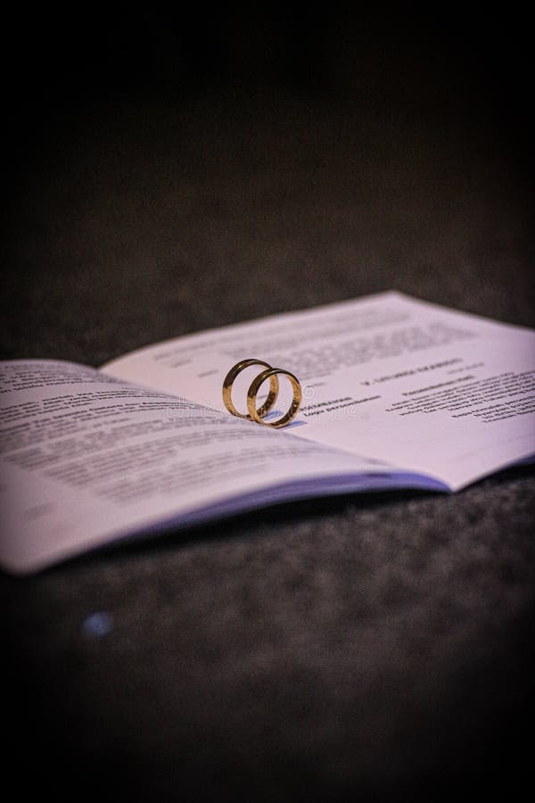 Wedding Booklet Ring stock photo. Image of symbol, ring - 263741034