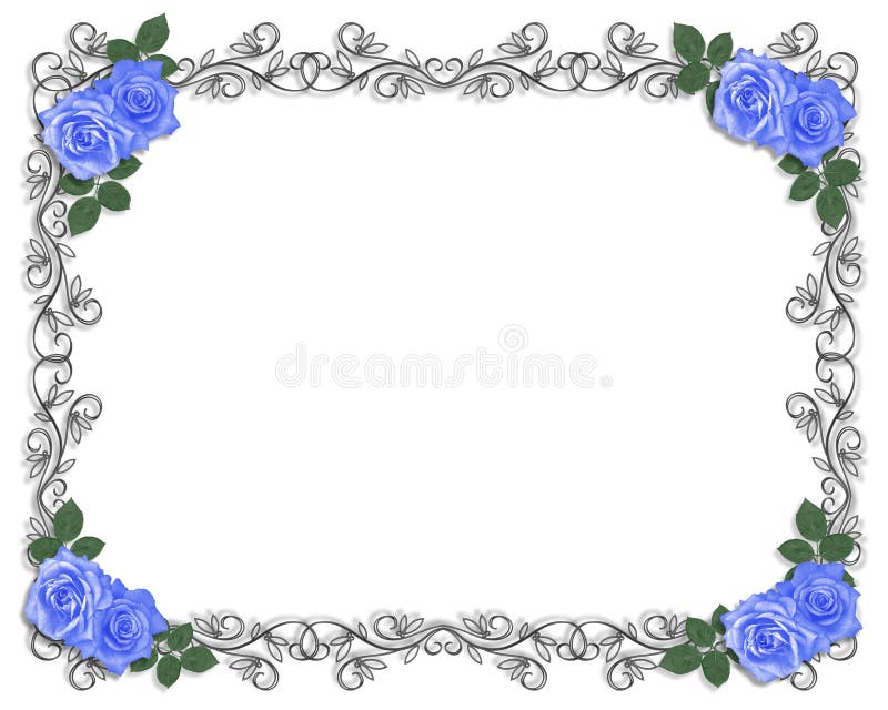 Border Blue Roses Stock Illustrations – 6,888 Border Blue Roses Stock ...