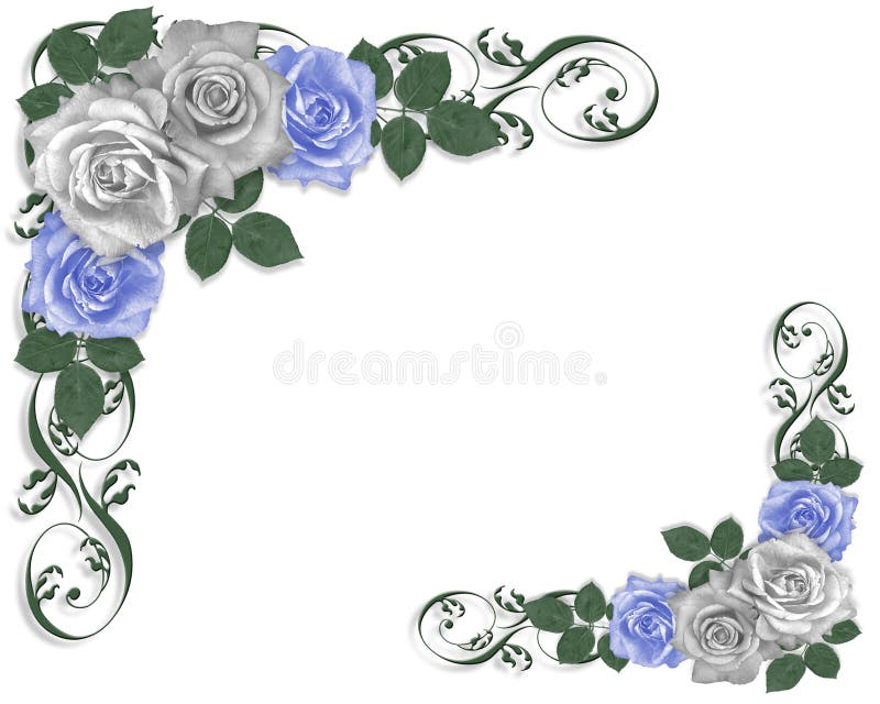 Blue Wedding Borders Clip Art