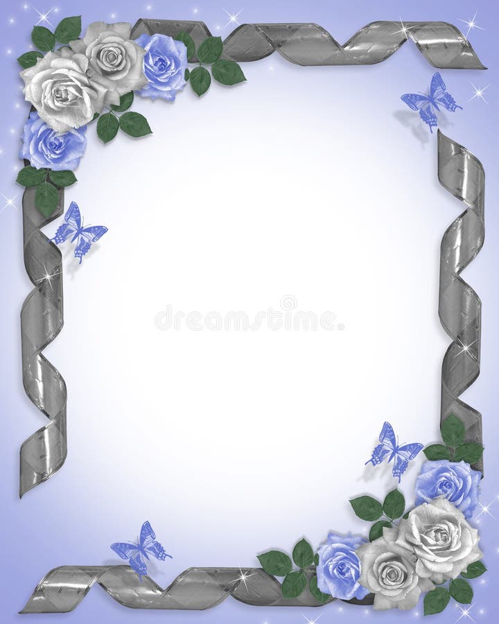 Blue Wedding Borders And Backgrounds Romantic Blue Roses Wedding