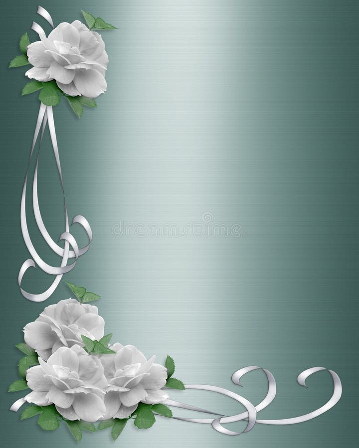 2+ White roses ribbons frame Free Stock Photos - StockFreeImages