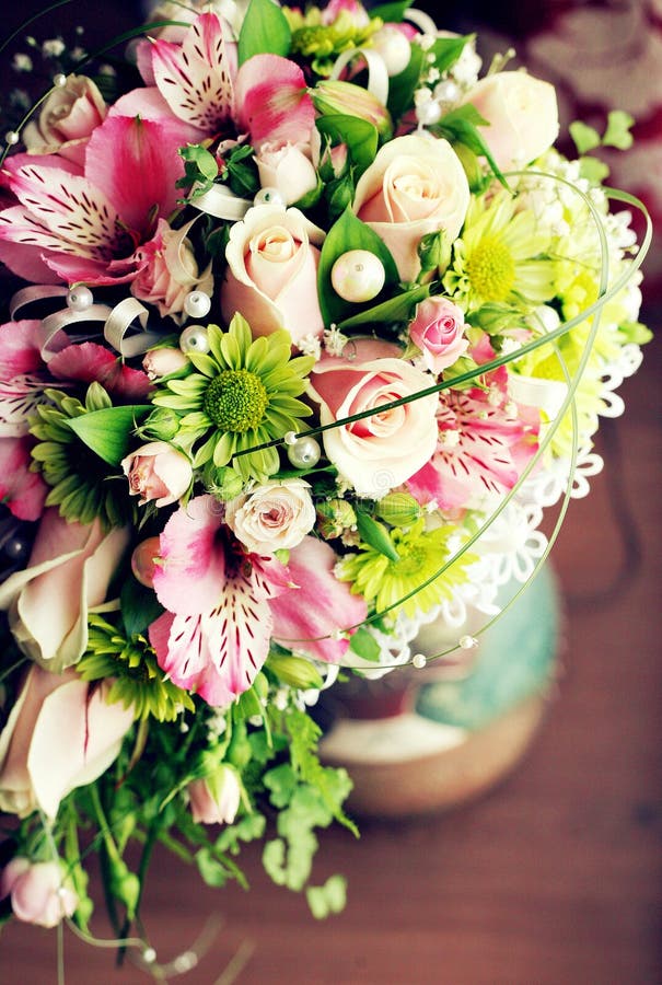 Wedding Bouquet Bunch of Flowers Stock Photo - Image of beautiful ...