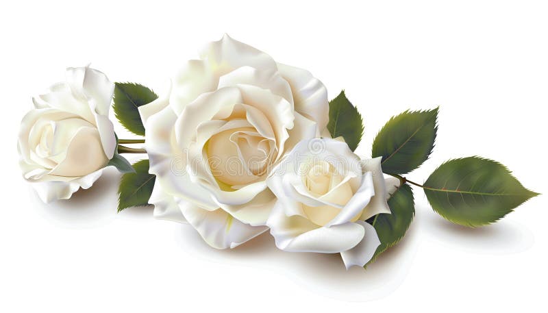 Wedding Bouquet of White Roses on a White Background with Soft Focus ...