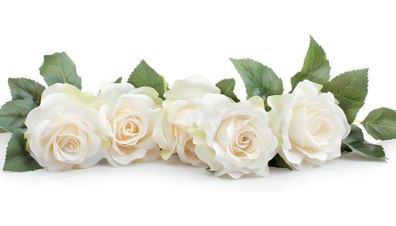 Wedding Bouquet of White Roses on a White Background with Soft Focus ...
