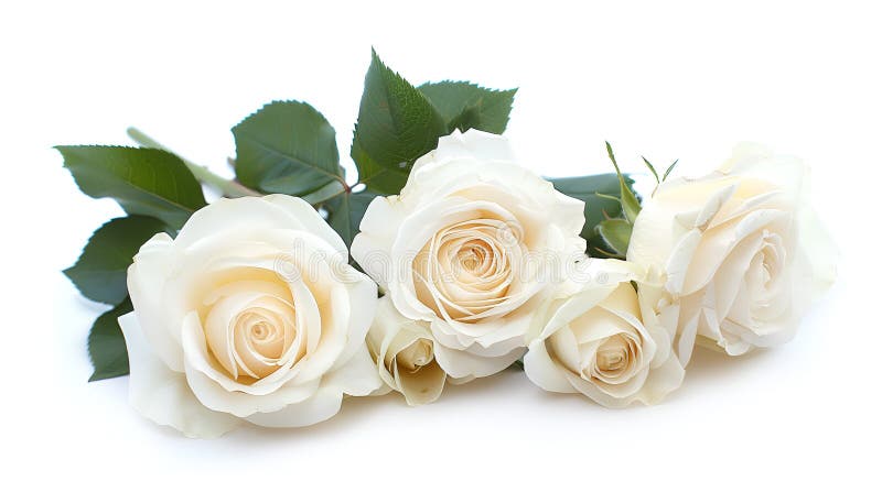Wedding Bouquet of White Roses on a White Background with Soft Focus ...