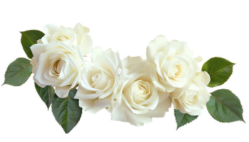 Wedding Bouquet of White Roses on a White Background with Soft Focus ...