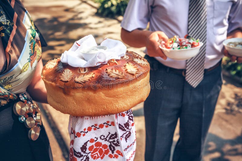 Wedding Bread during the Ceremony Stock Image - Image of meal, marriage ...