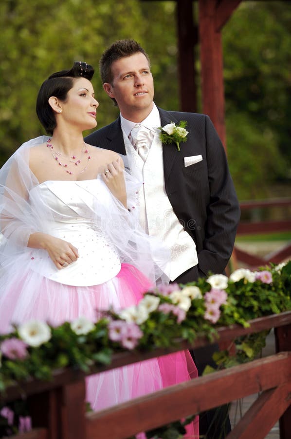 Wedding: Bride and Groom stock image. Image of bend, couple - 2297537