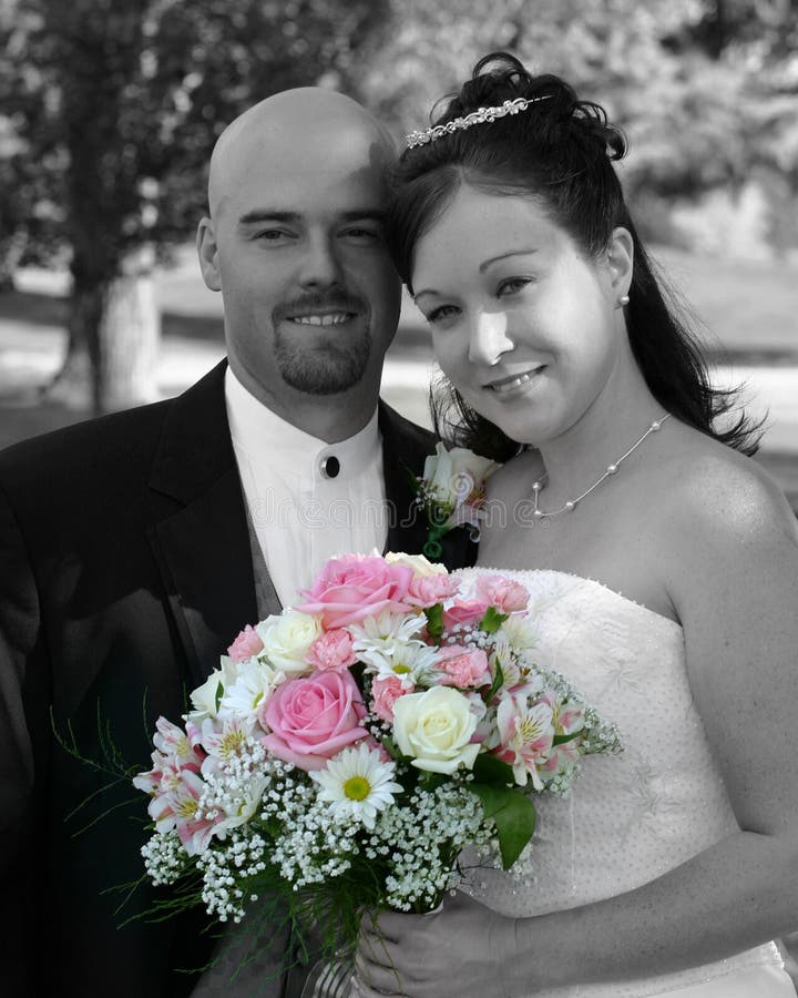 Wedding Bride and Groom stock photo. Image of female, flowers - 279558