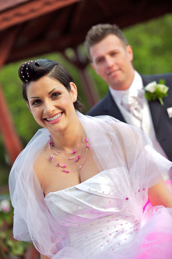 Wedding: Bride and Groom stock image. Image of beautiful - 7155059