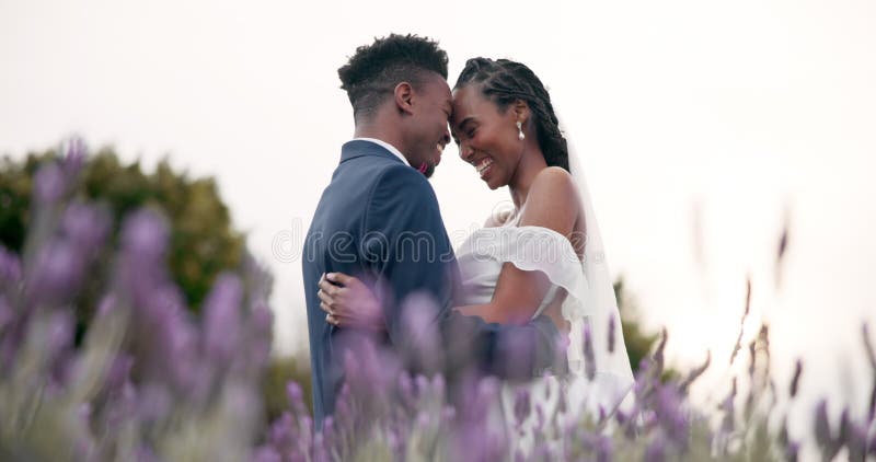 Wedding, Bride and Groom Hug in a Field, Dancing and Celebration of ...