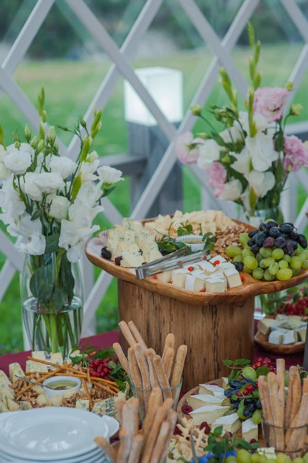 Wedding buffet table stock photo. Image of decoration - 106239992