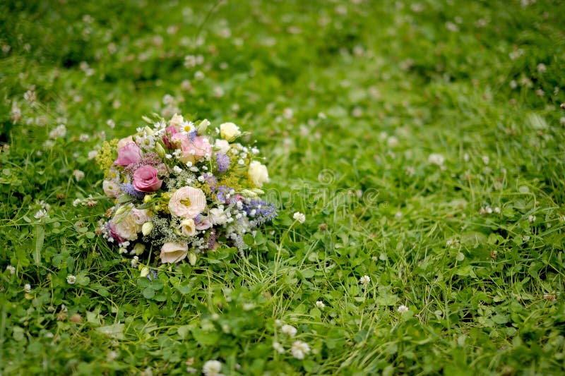 Wedding Bunch of Wild Flowers Stock Photo - Image of celebrate ...