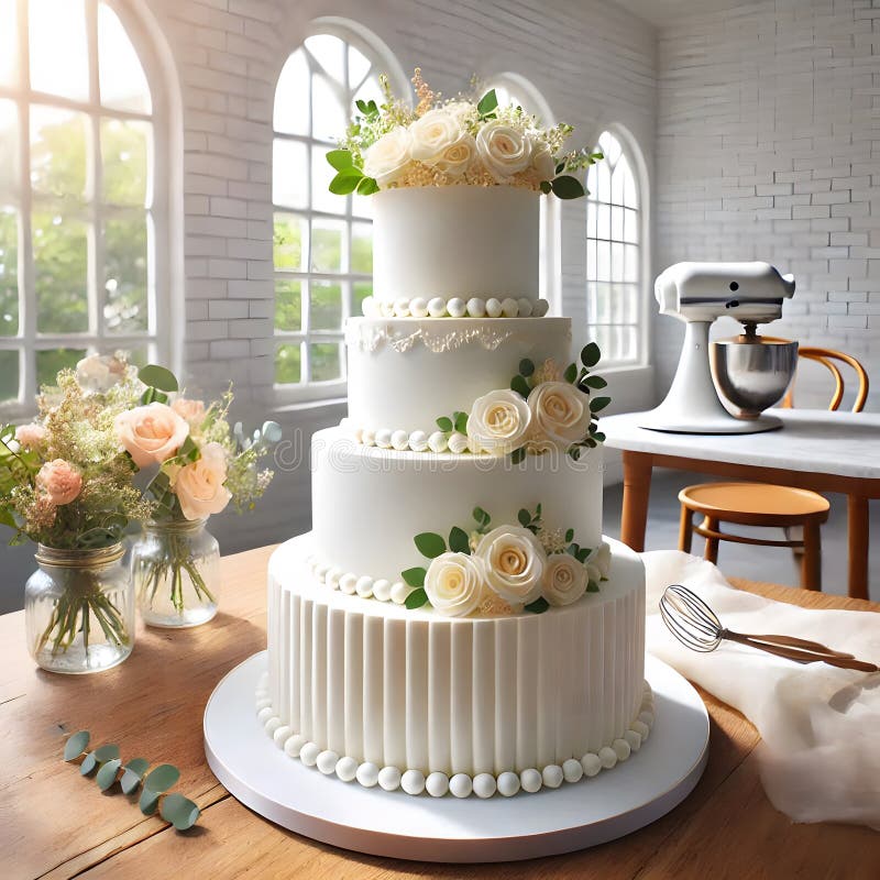 Wedding Cake Ideas: Classic Meets Modern Design Stock Image - Image of ...