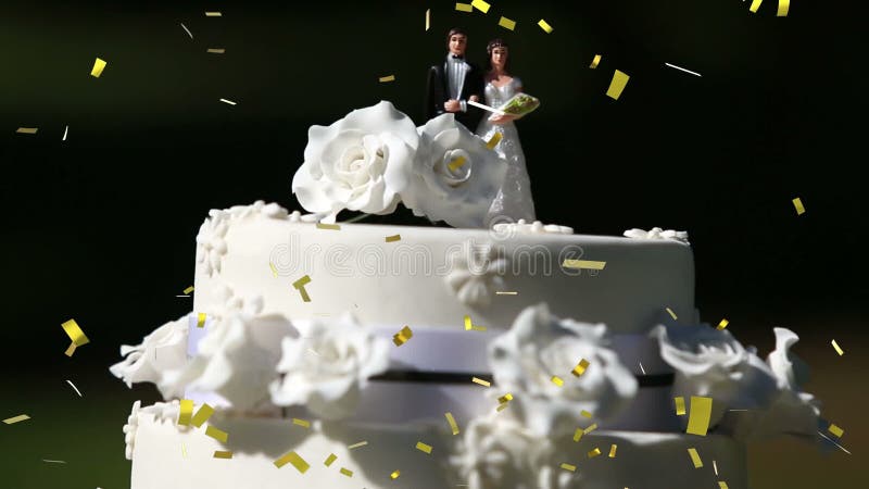 Wedding Cake 3D animation stock footage. Video of wedding - 243518438