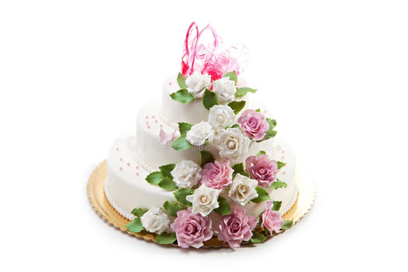 Wedding Cake stock image. Image of dessert, floral, cake - 44212677