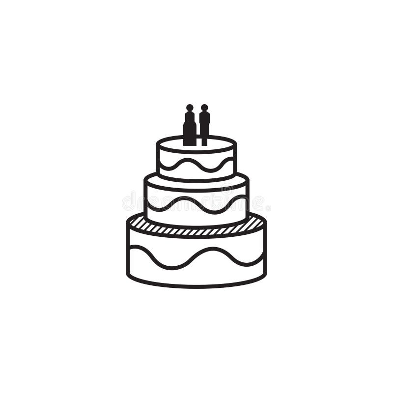 A Wedding Cake Illustration. Stock Vector - Illustration of ceremony ...