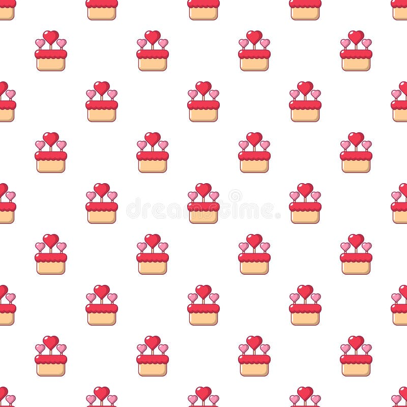 Wedding Cake Pattern Seamless Stock Vector - Illustration of love ...