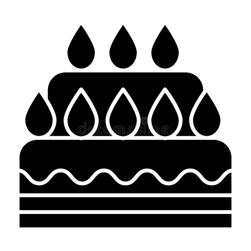 Wedding Cake Solid Icon. Dessert Vector Illustration Isolated on White ...