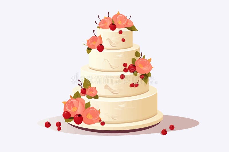 Wedding Cake Vector Flat Minimalistic Isolated Vector Style ...