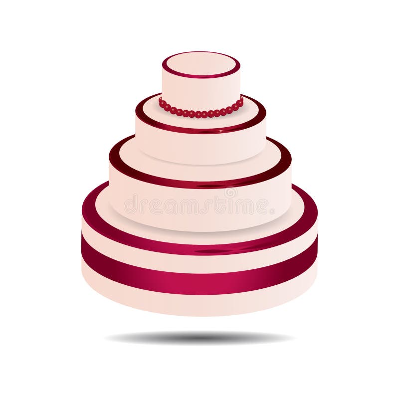 Wedding Cake. Vector Illustration Decorative Design Stock Vector ...