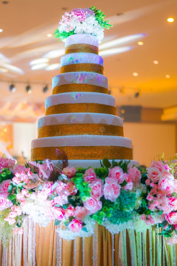 Wedding Cake in Wedding Event . ( Filtered Image Processed Vint Stock ...