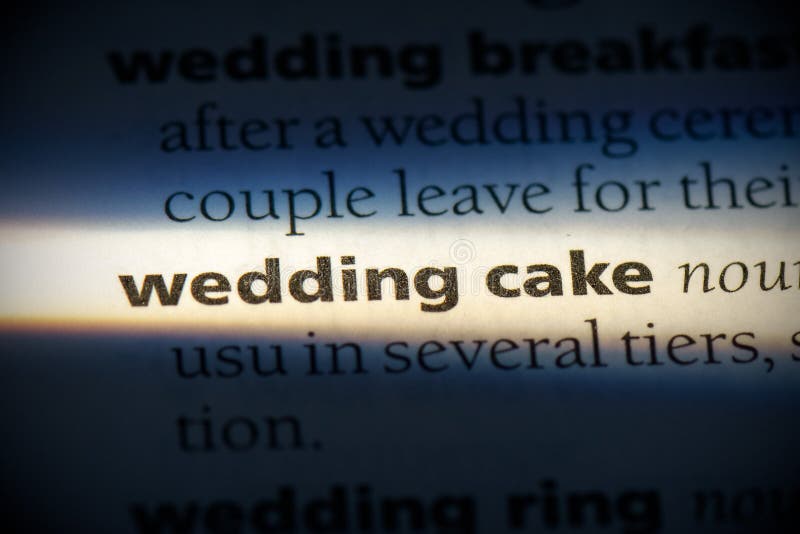 Wedding cake stock photo. Image of dictionary, closeup - 161574906