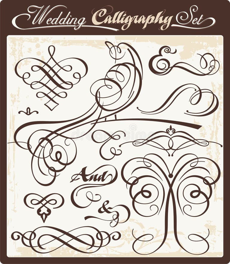 Wedding Calligraphy Stock Illustrations – 140,547 Wedding Calligraphy ...