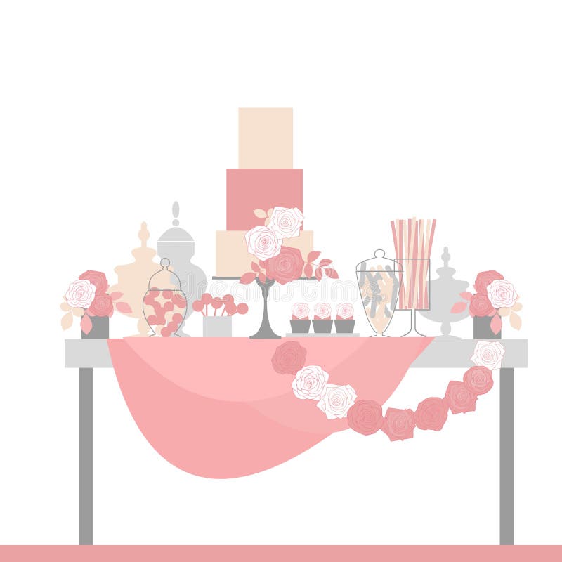 Wedding Cake Table Stock Illustrations – 3,501 Wedding Cake Table Stock ...