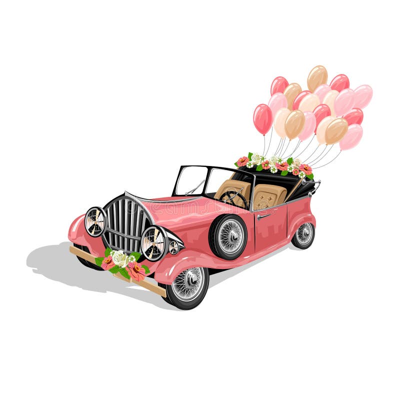 Wedding Day Car Cartoon Stock Illustrations – 610 Wedding Day Car ...