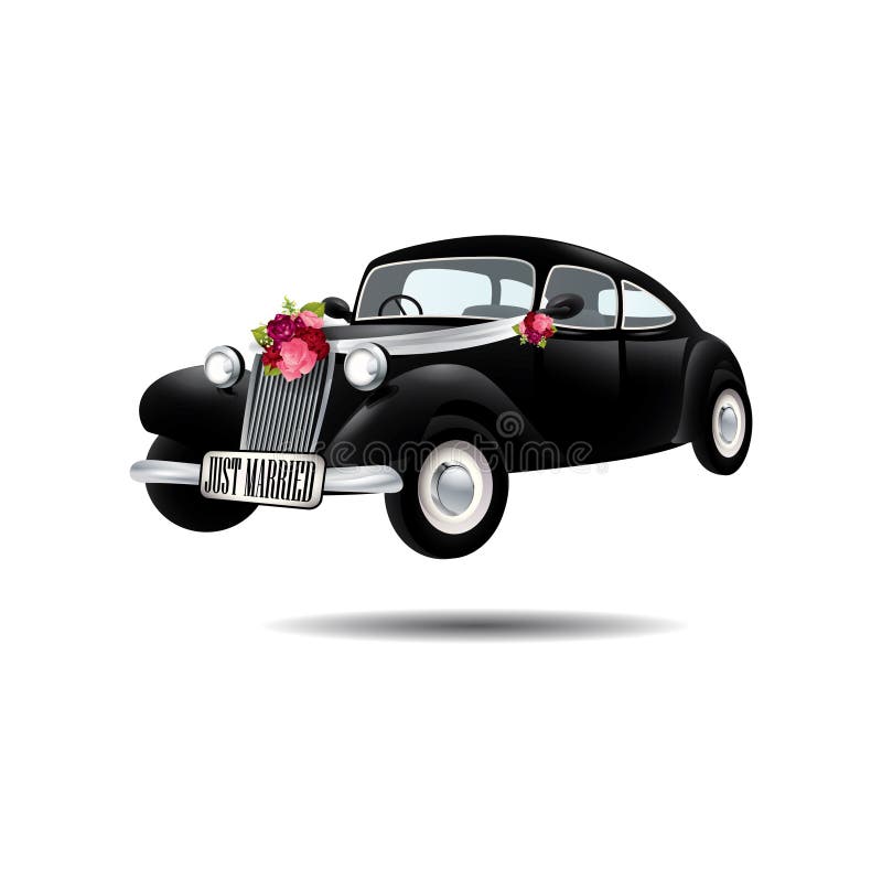 Wedding Car. Vector Illustration Decorative Design Stock Vector ...