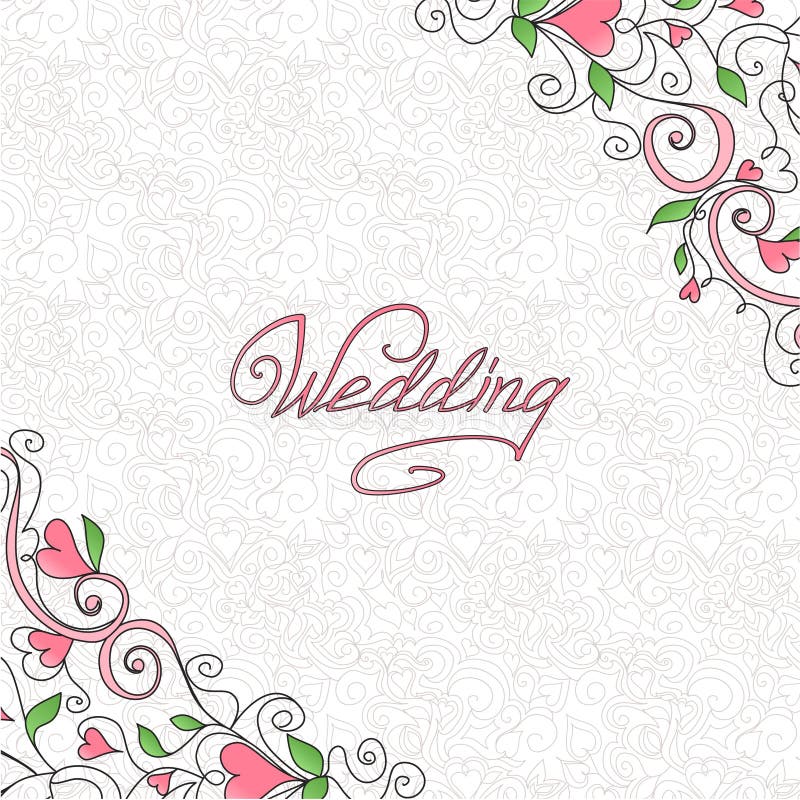 Wedding Vector Design in Vintage Style Stock Vector - Illustration of ...