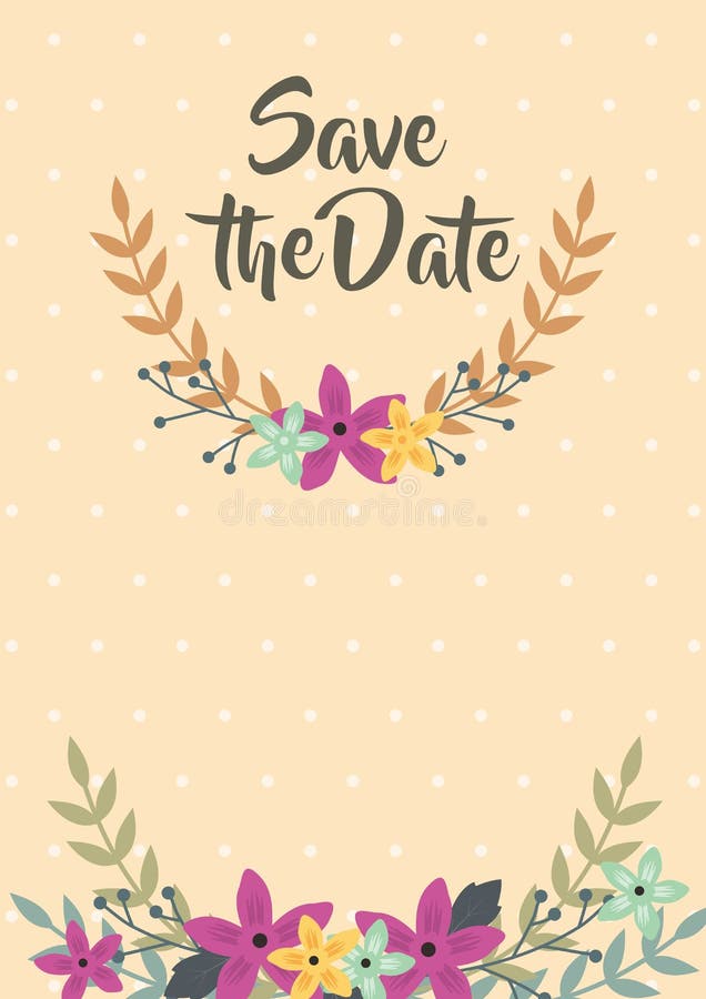 Wedding Card stock vector. Illustration of background - 99593421