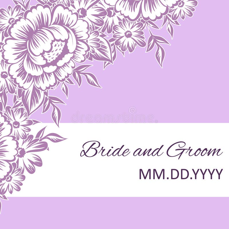 Wedding card stock illustration. Illustration of frame - 40575162