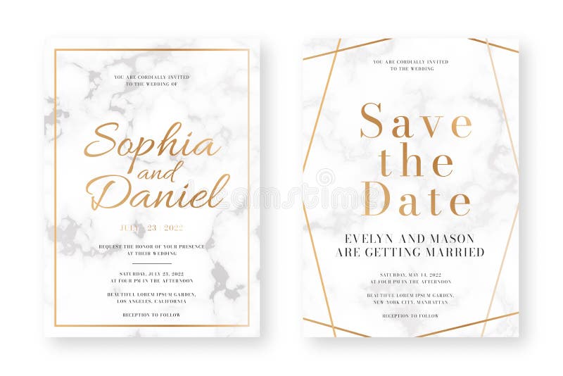 Golden Wedding Invitation Design Template Stock Illustrations – 106,113 ...